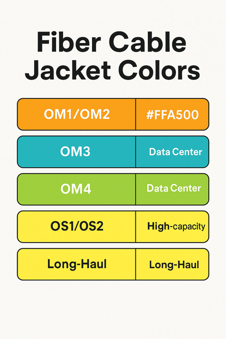 Fiber Optic Color Code Explained: Jacket, Connector & Buffer Colors ...
